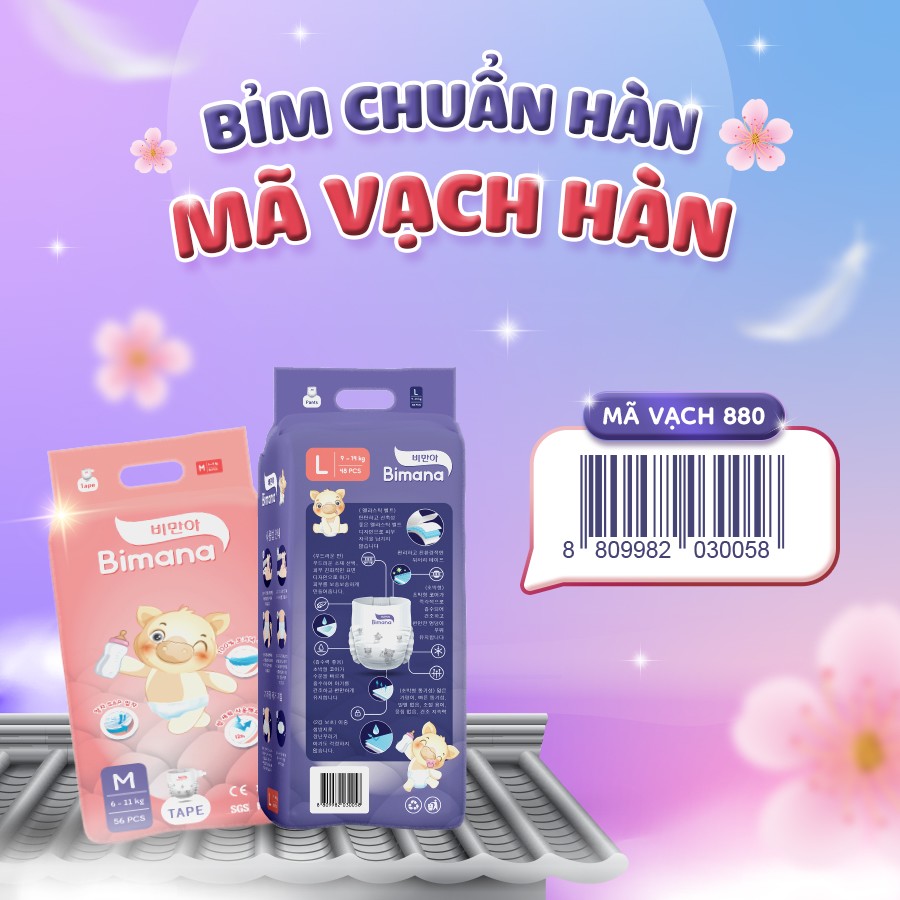 Bimana Hàn Quốc - Thương hiệu tã bỉm sở hữu công nghệ thấm hút ưu việt