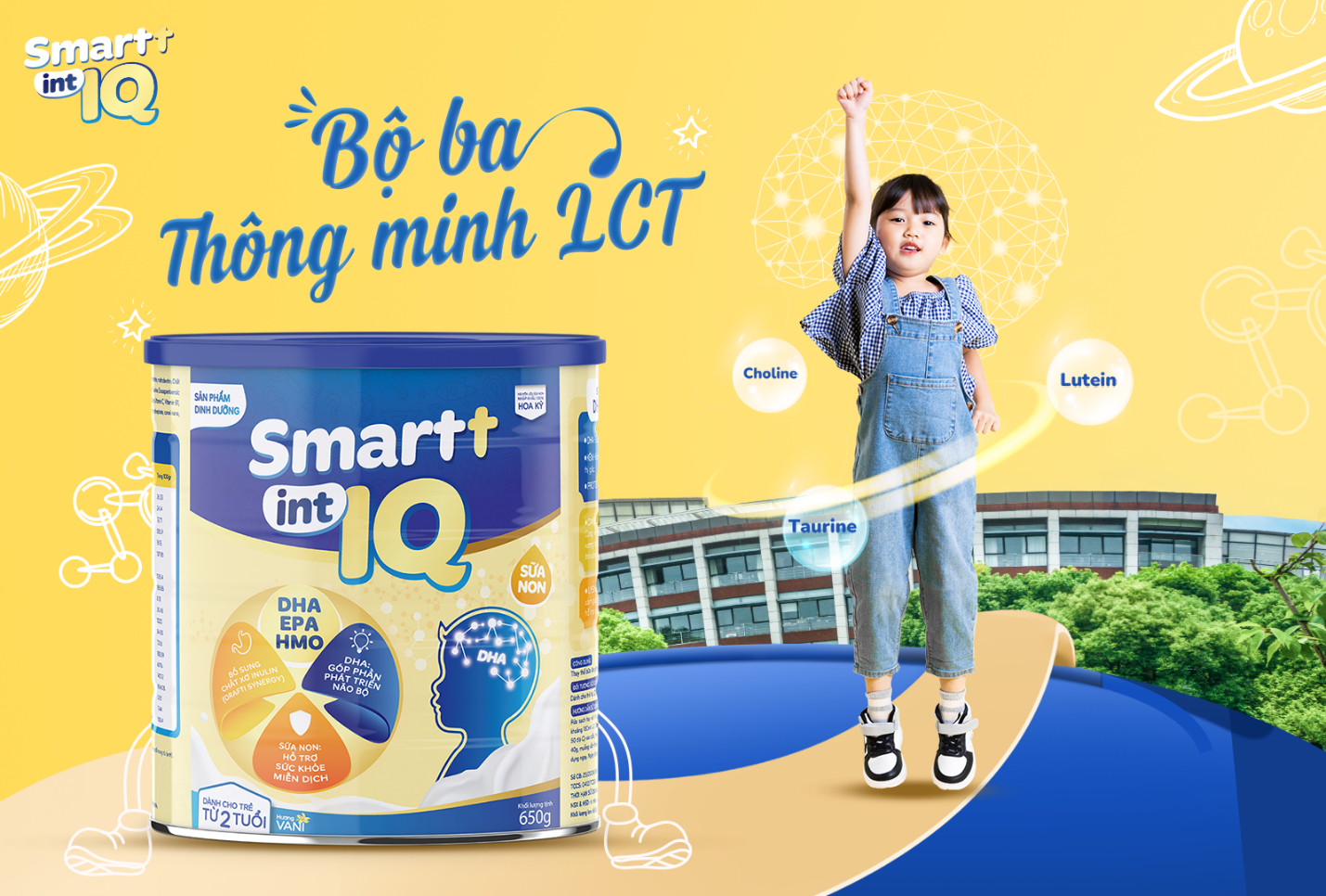 Smart IQ - Sở hữu bộ ba dưỡng chất vàng cho não bộ