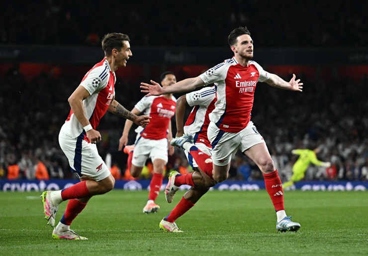 Người hùng Declan Rice giúp Arsenal nhấn chìm Real Madrid ở Champions ...