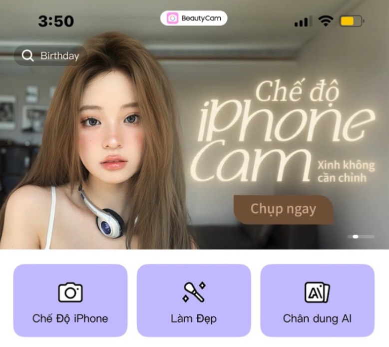 Chế độ “iPhone” của BeautyCam Hướng đi mới cho xu hướng ảnh đẹp tự nhiên