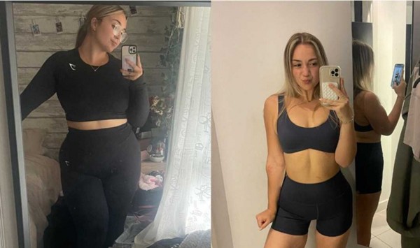 Cô gái giảm 48kg trong vòng một năm