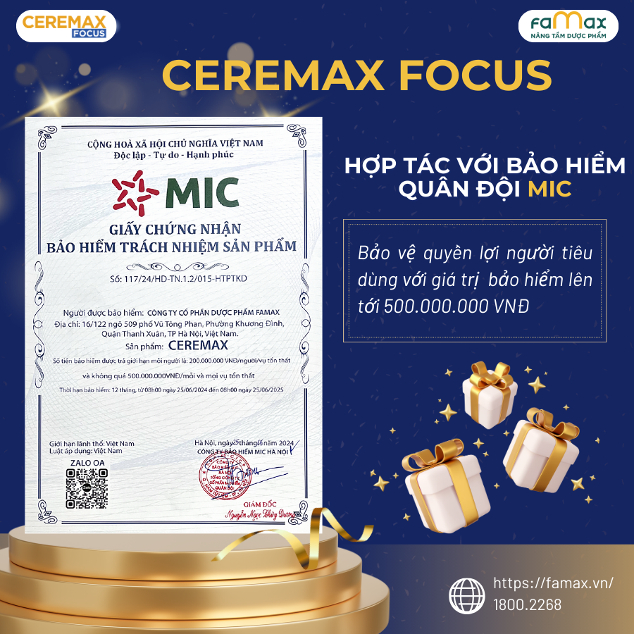 Ceremax Focus - Giải pháp đột phá cho người suy giảm trí nhớ với công ...