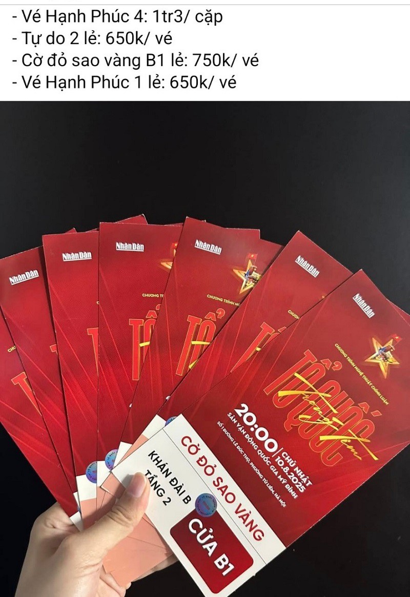 Vé xem “concert quốc gia” phát miễn phí bỗng được rao bán rầm rộ với ...