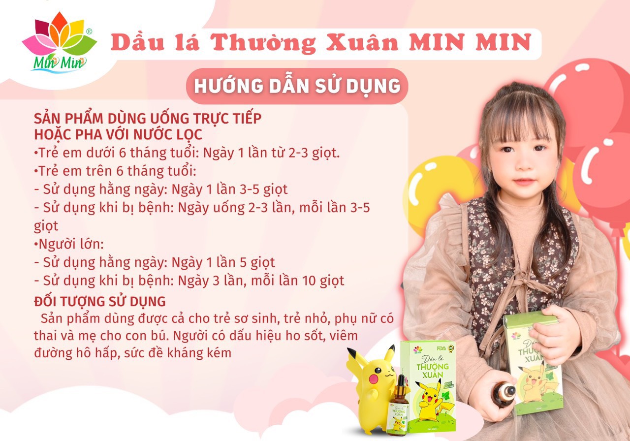 Xu hướng sử dụng Dầu lá Thường Xuân Min Min bí quyết hỗ trợ khi trẻ bị ...