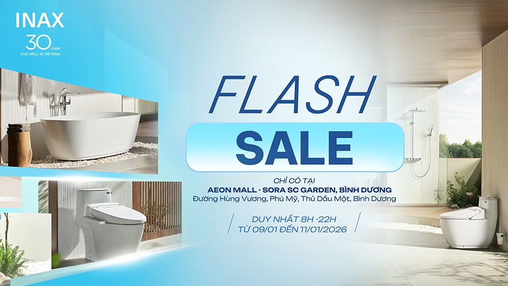 INAX kỷ niệm 30 năm tại Việt Nam với chương trình Flash Sale đặc biệt ...